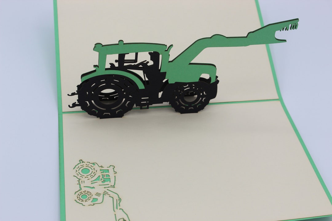 Tractor, Car, Pop up Card, Birthday Card, Greeting Card, Birthday Pop ...