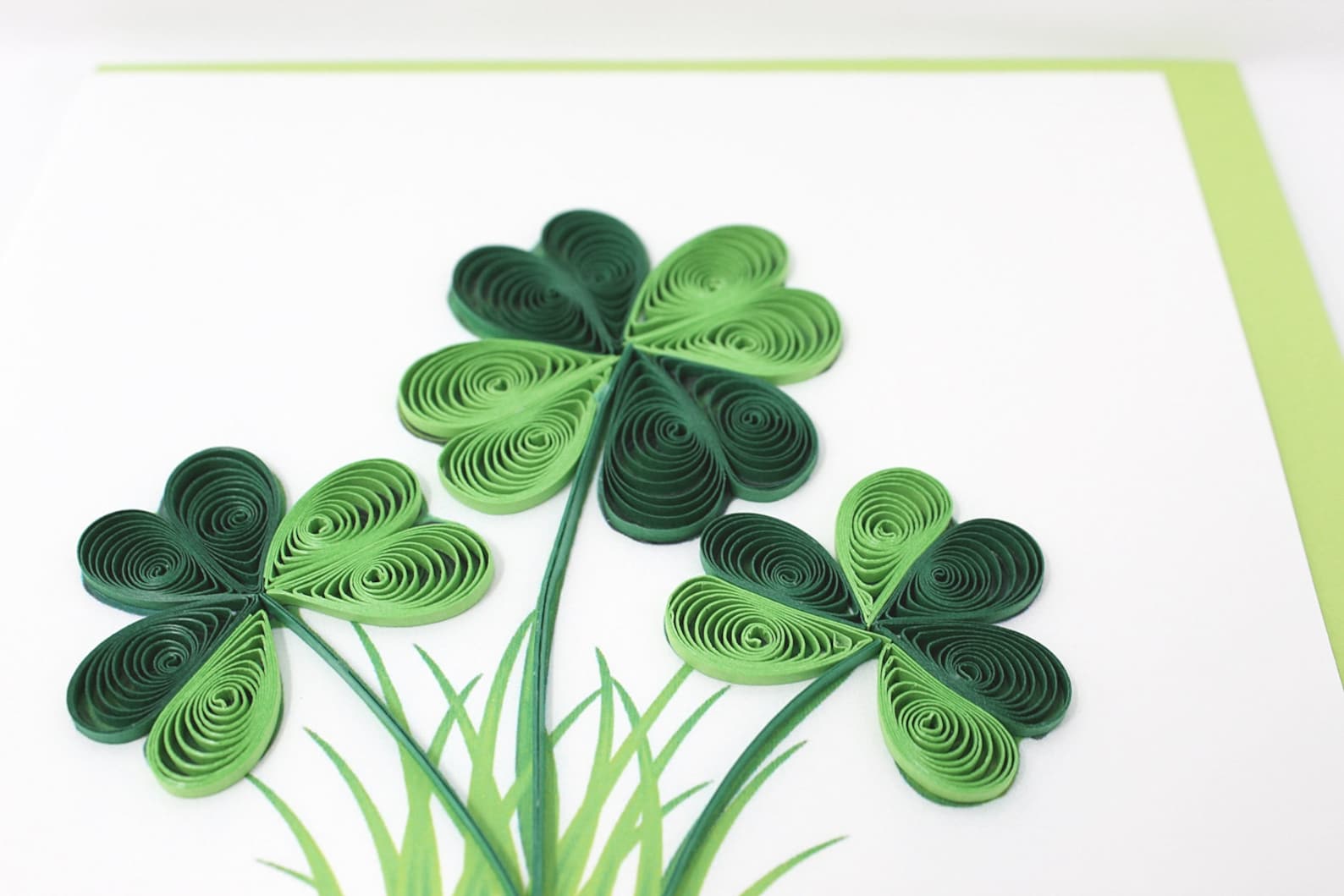 Clover Flower Valentines Quilling Card Birthday Card - Etsy