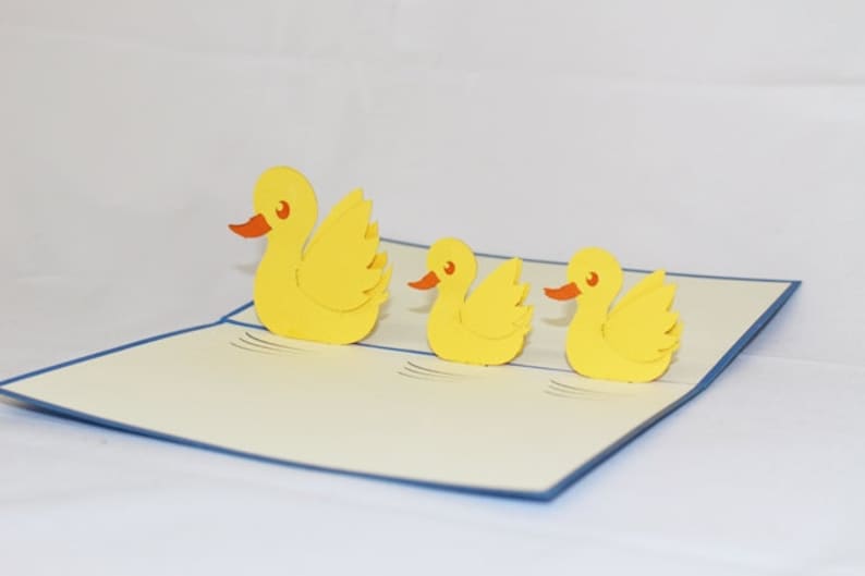 Mama and Baby Ducks Pop up Card Birthday Card Greeting | Etsy