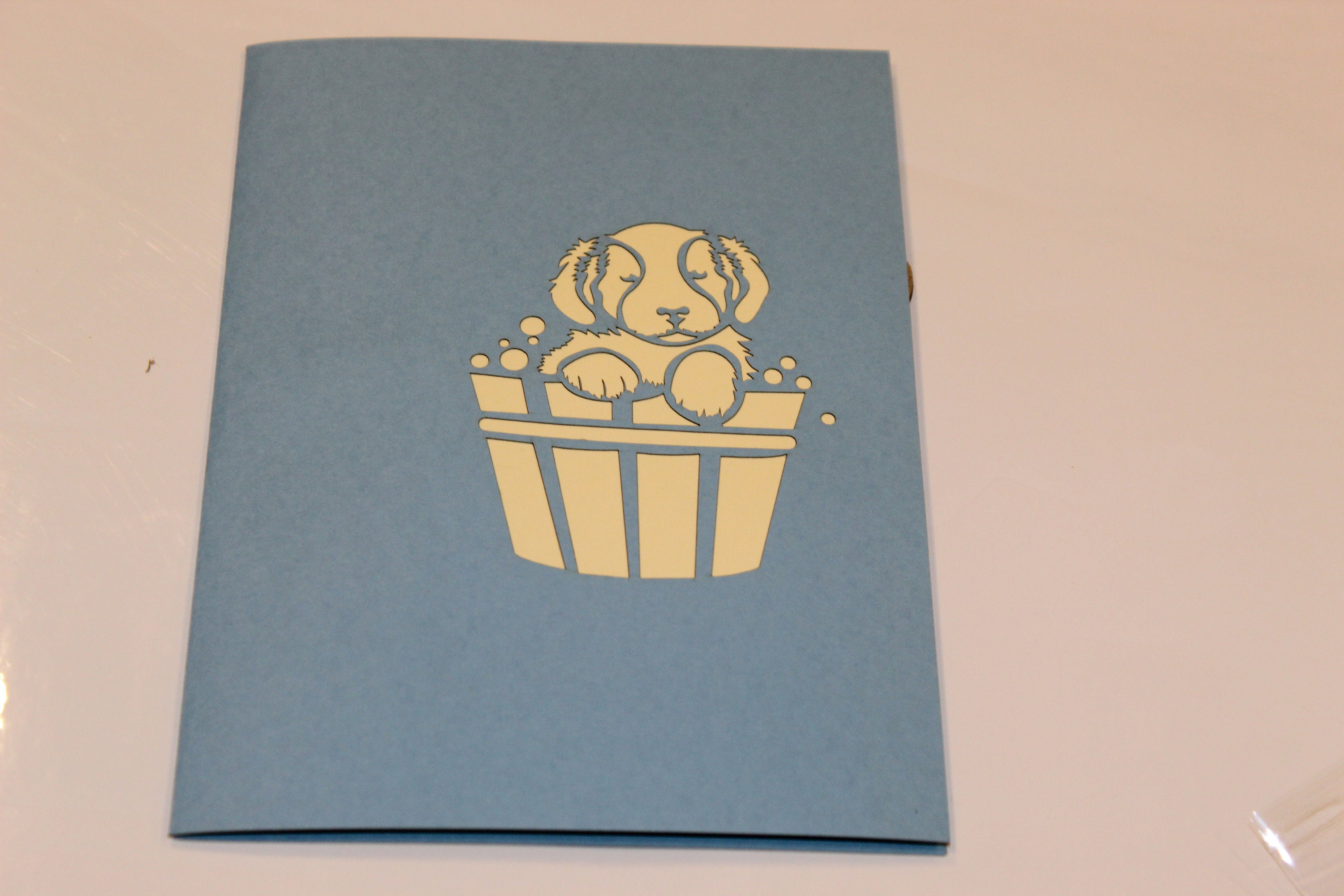 Dog/ Puppy Taking Bath 3D Pop up Card Birthday Card | Etsy