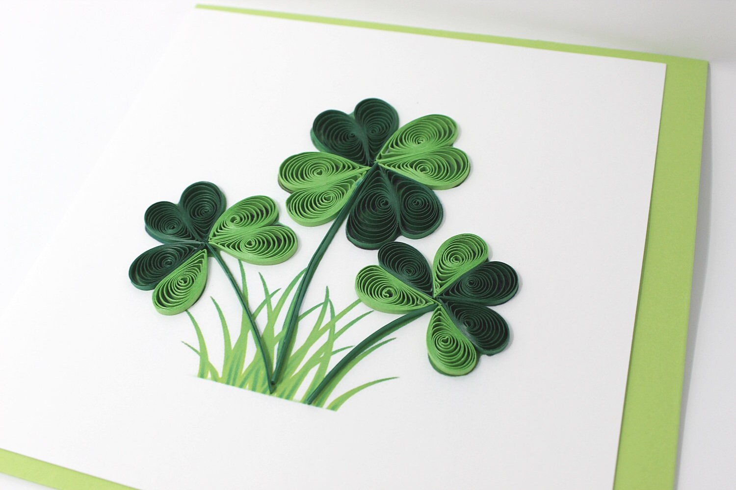 Clover Flower Valentines Quilling Card Birthday Card - Etsy