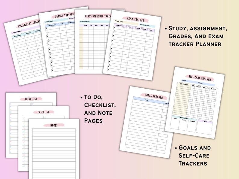 Nursing School Planner | Printable Nursing Templates | Nursing School ...