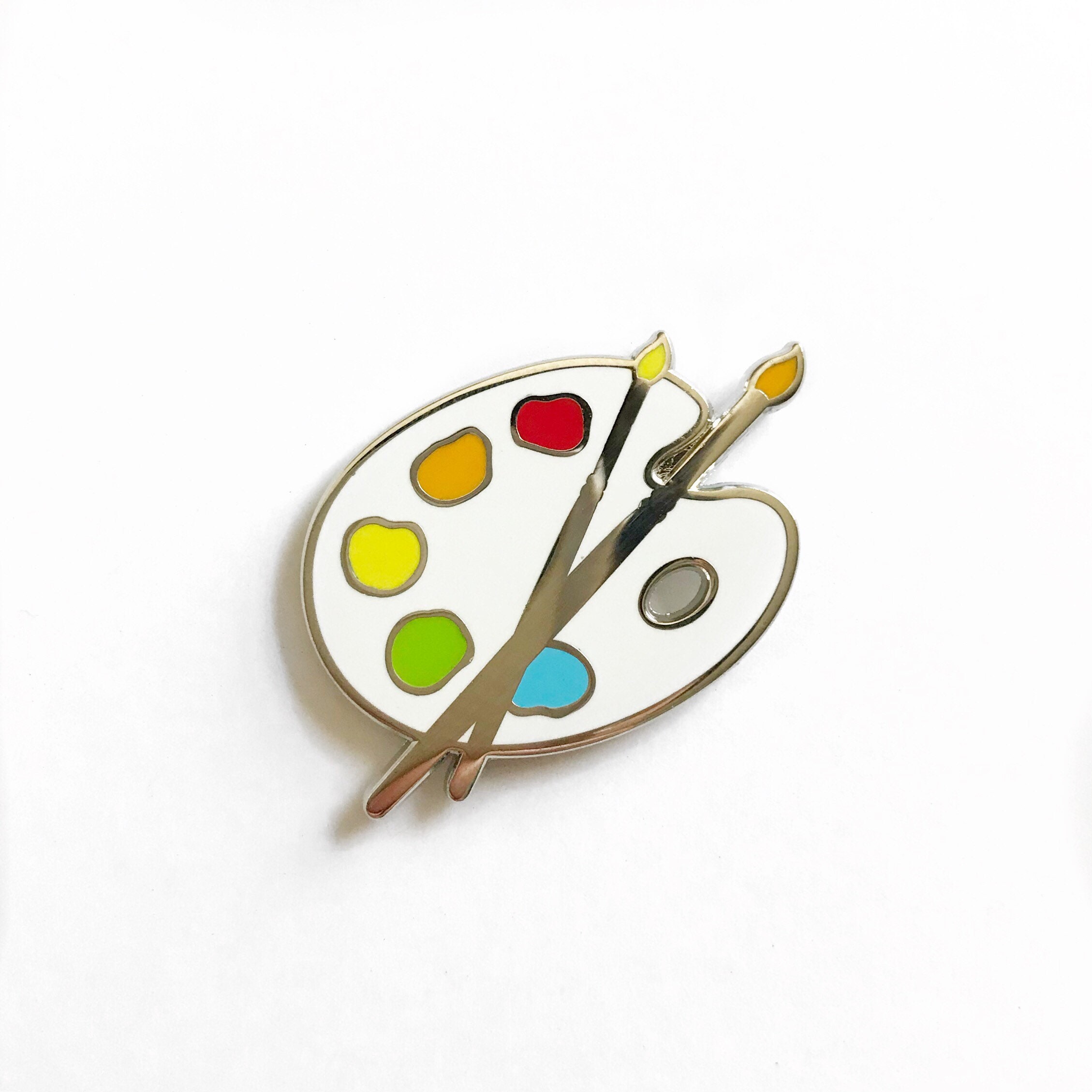 Paint Palette Enamel Pin - Etsy