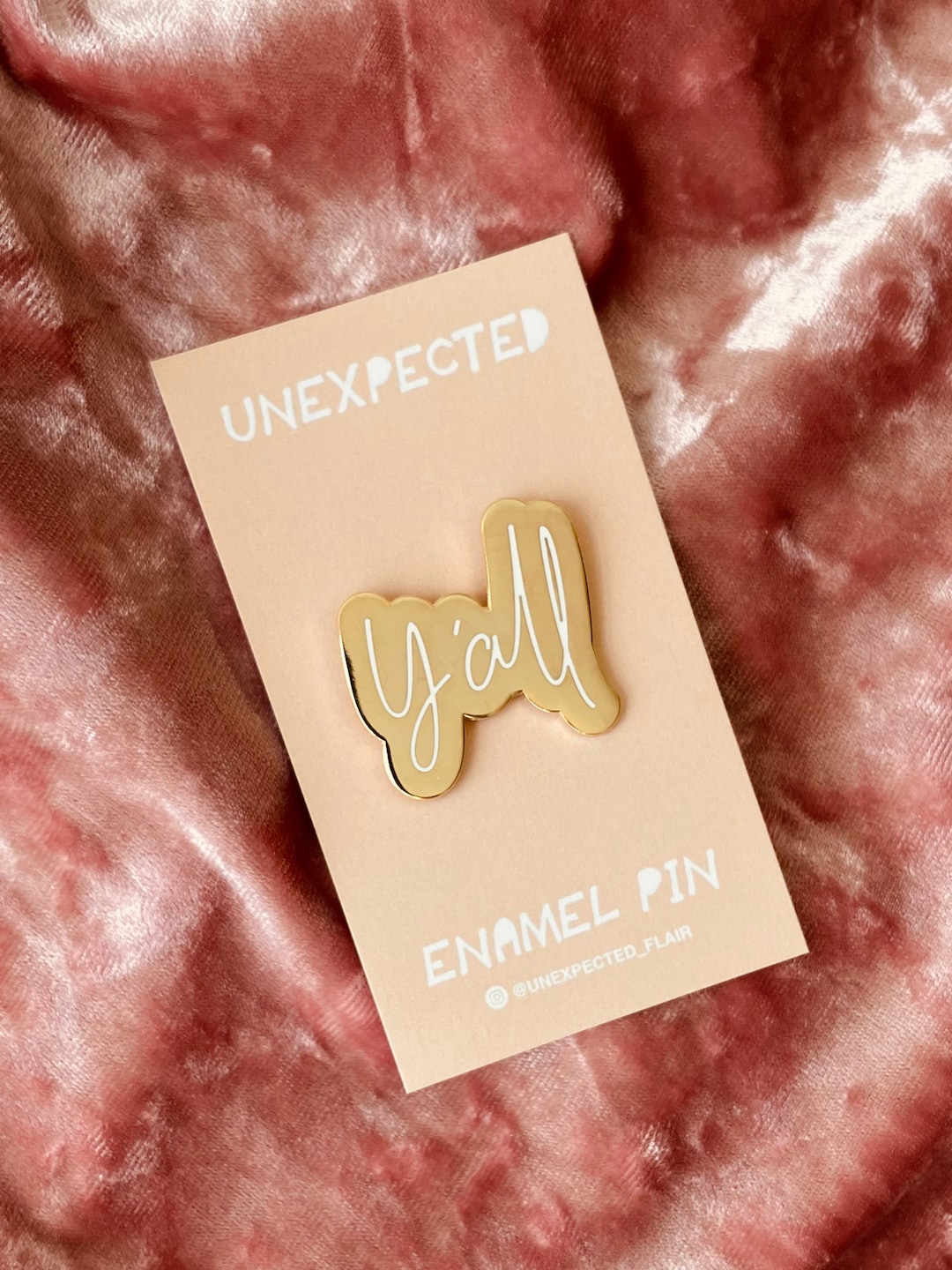 Gold Y'all Enamel Pin - Etsy