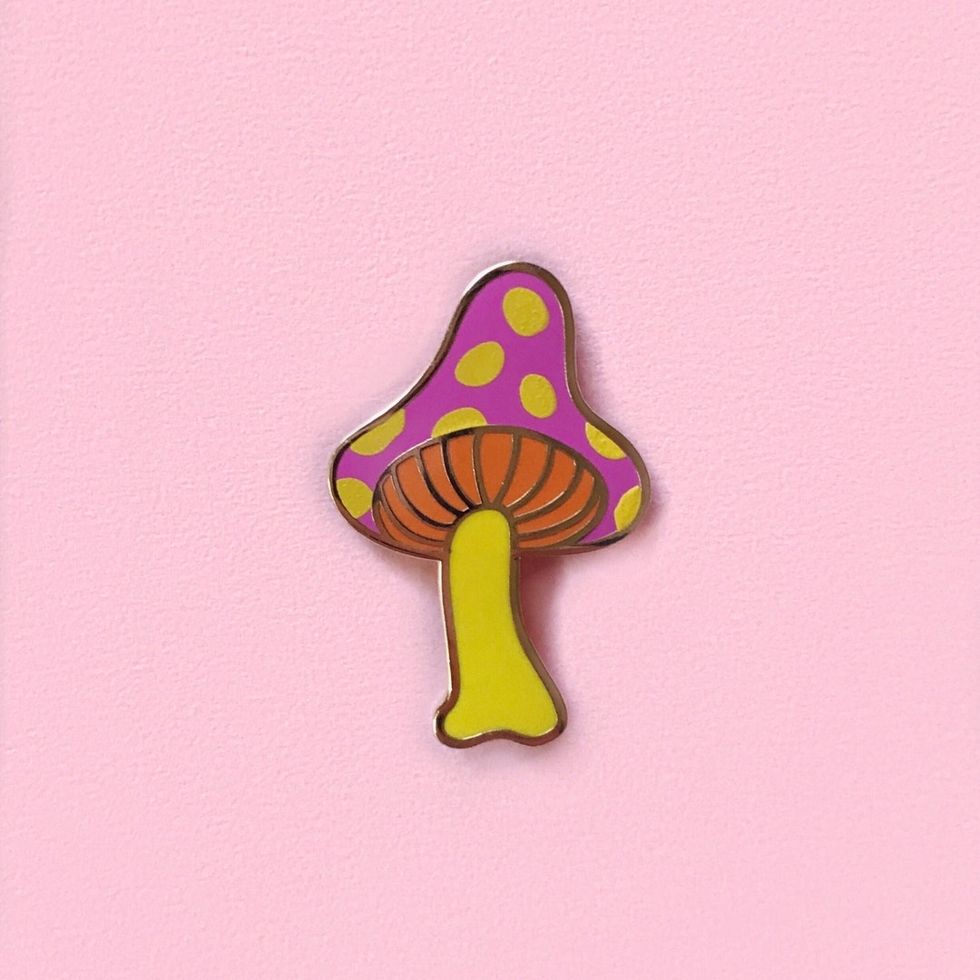 Mushroom Enamel Pin - Etsy