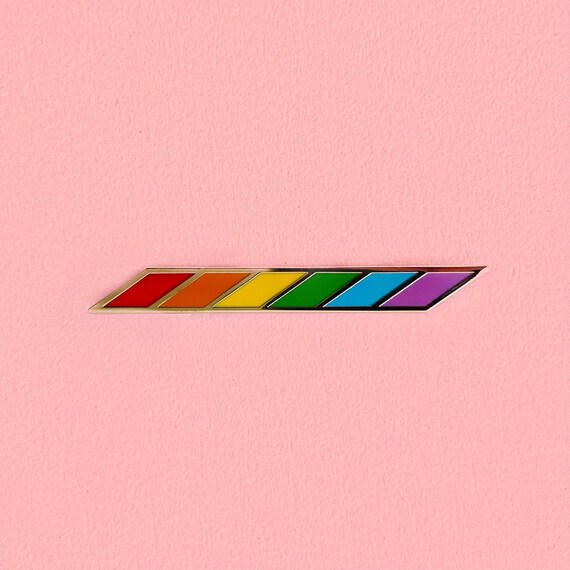 Pride Bar Enamel Pin - Etsy