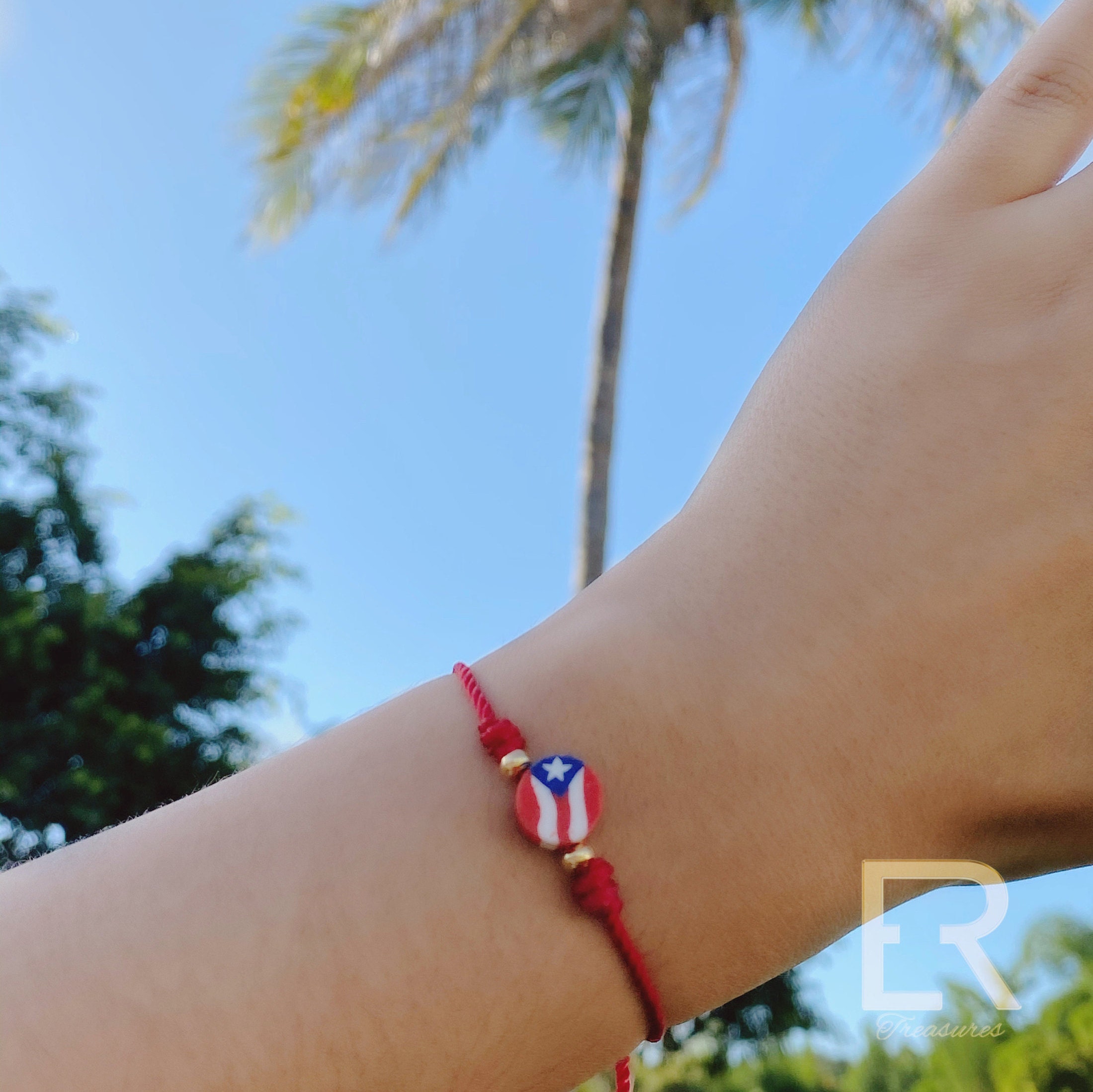 Puerto Rico Bracelet Puerto Rico Flag Bracelet Puerto Rico | Etsy