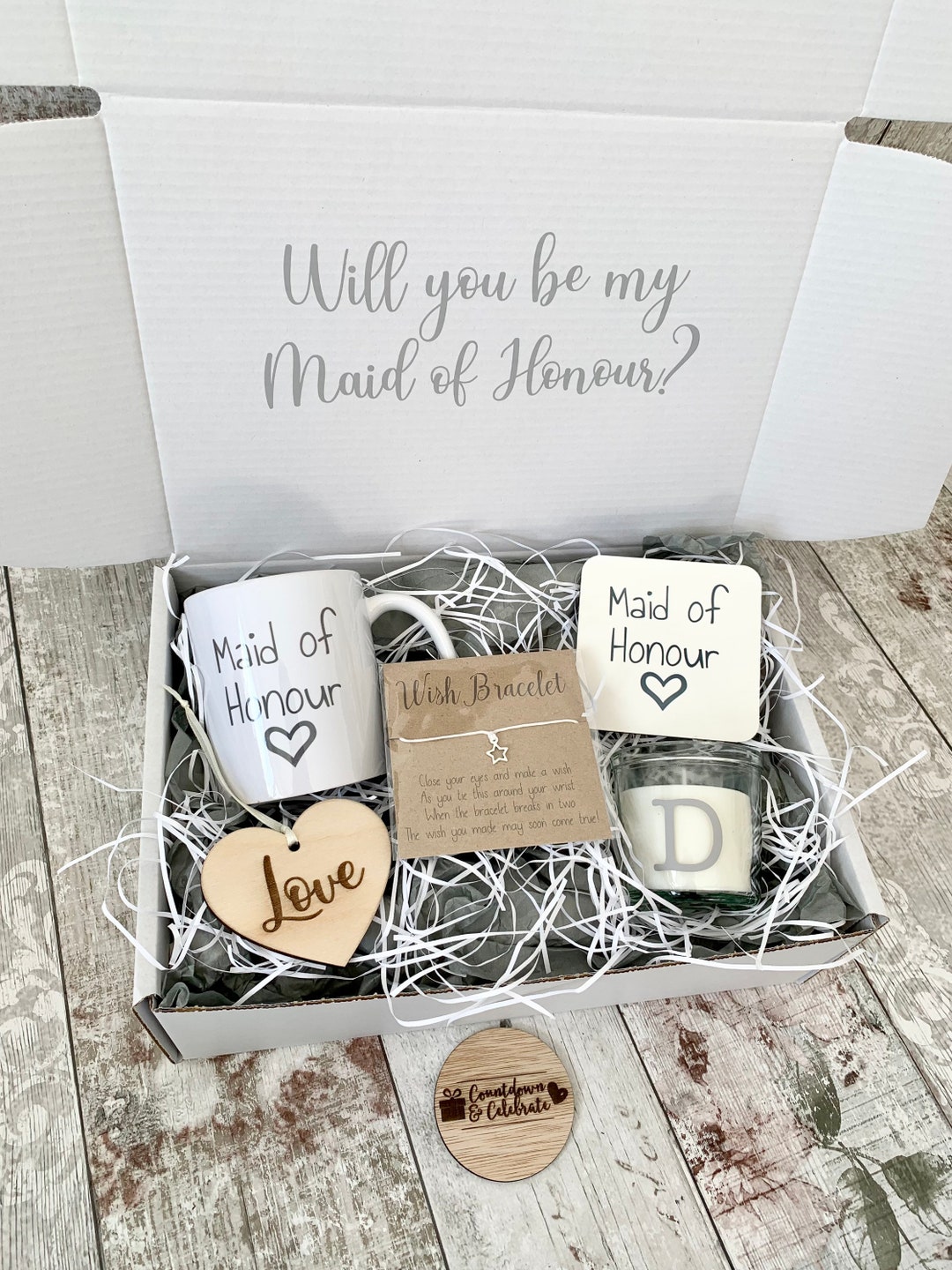 Maid of Honour Proposal Hamper Personalised Gift Box Will - Etsy