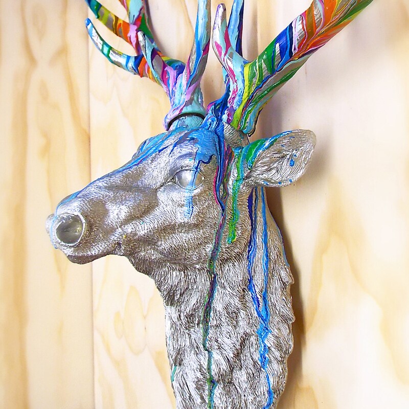 Deer Head Wall Mount Art - Etsy