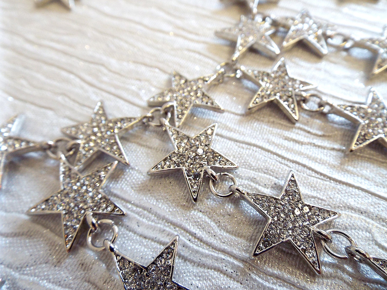 Star Statement Necklace and Bracelet Set Waterfall - Etsy