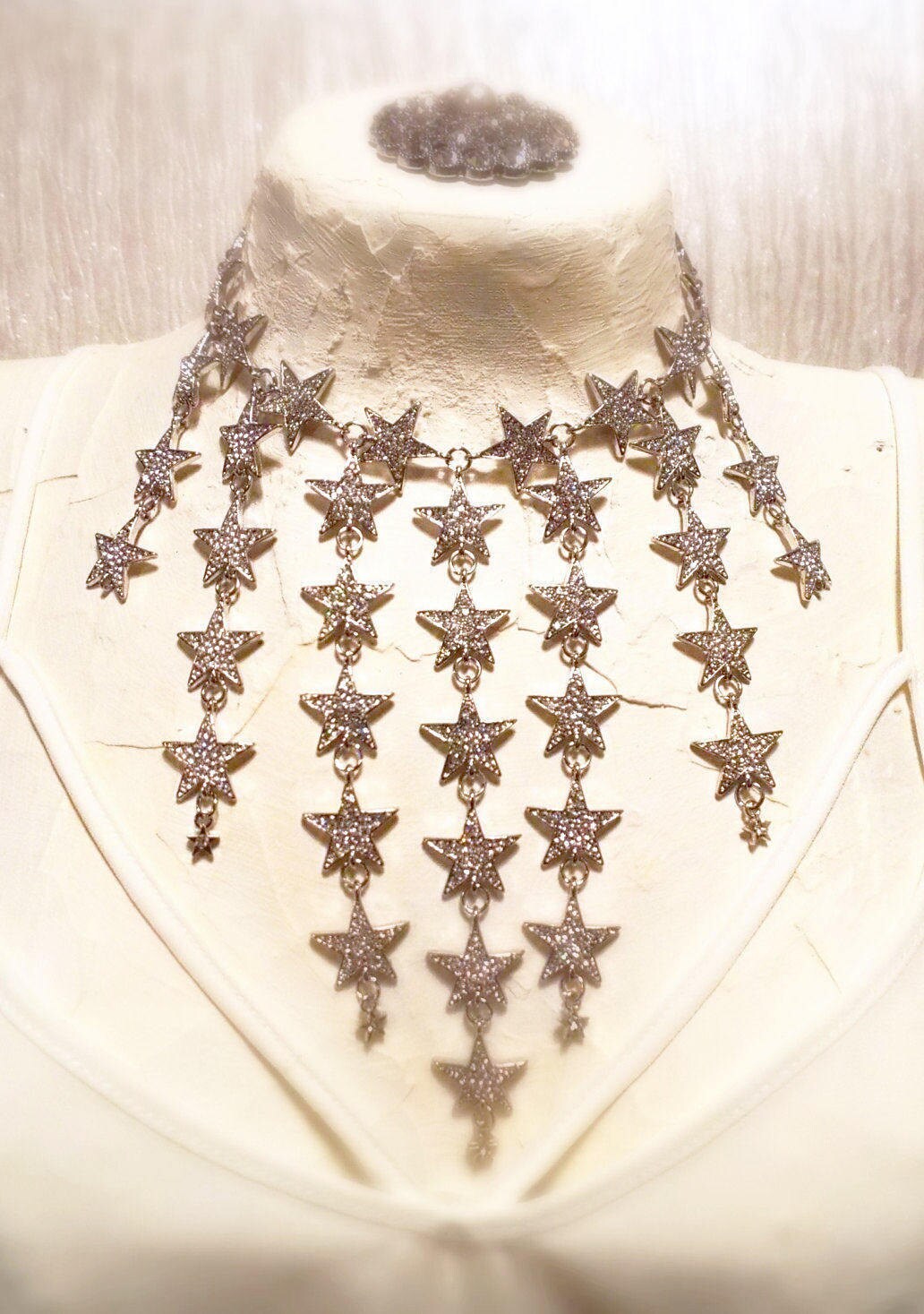 Star Statement Necklace and Bracelet Set Waterfall | Etsy