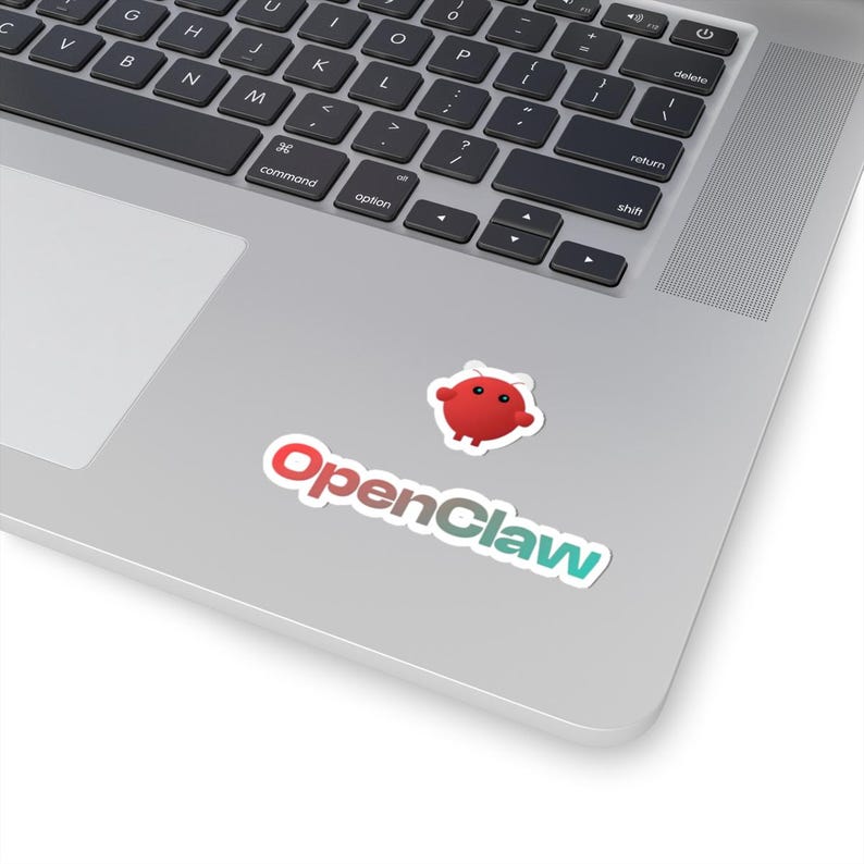 Openclaw Inspired Logo Sticker Kiss-cut Sticker | Red Mascot Laptop ...