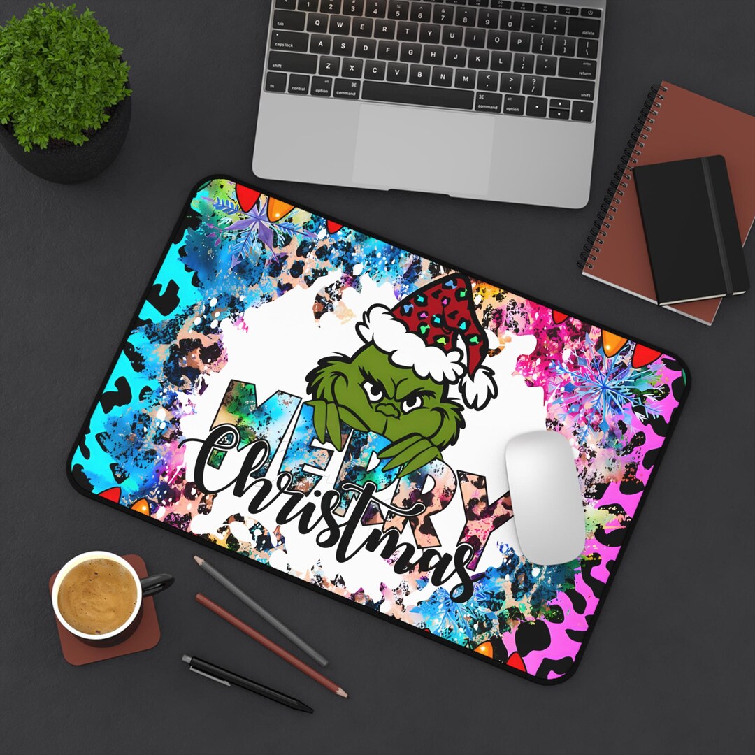 Grinch Christmas Desk Mat: Whimsical Holiday Office Decor - Etsy