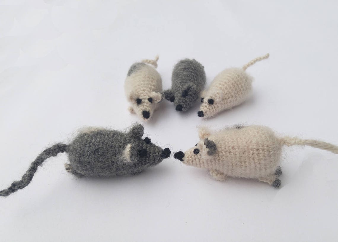Crochet Mice Plushy Mice Stuffed Animal Toy Baby Shower - Etsy