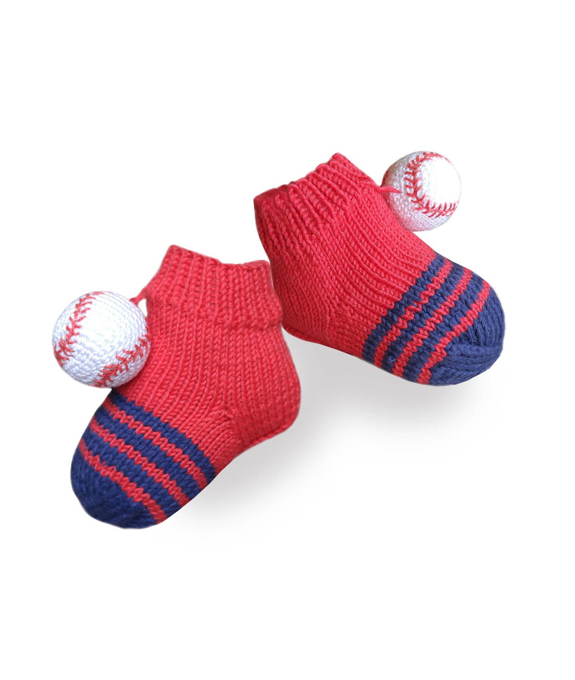 Baby Socks American Football Socks Baby Shower Gift Hand Knitted ...