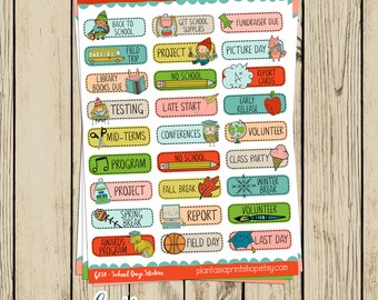 School stickers | Etsy