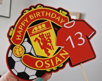 Manchester United Cake Topper - Etsy UK
