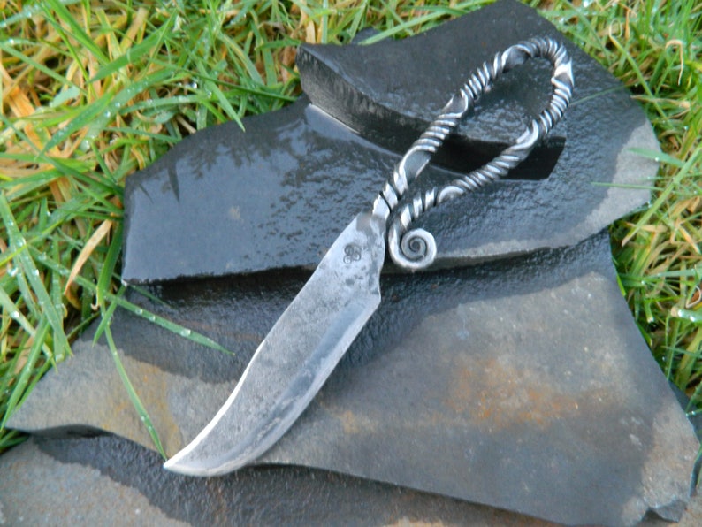 Hand Forged Knife With Twisted Handle Made to Order Rustic - Etsy