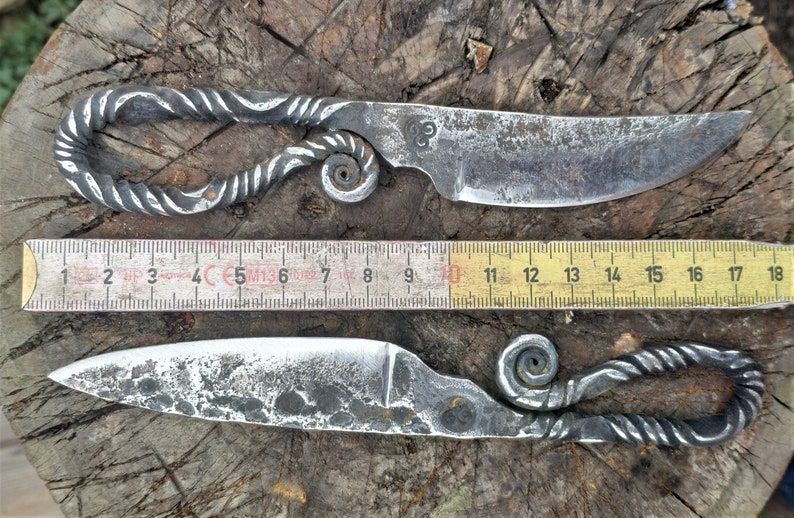 Hand Forged Knife With Twisted Handle Made to Order Rustic - Etsy