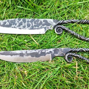Hand Forged Knife With Twisted Handle Made to Order; Rustic Archaeology ...