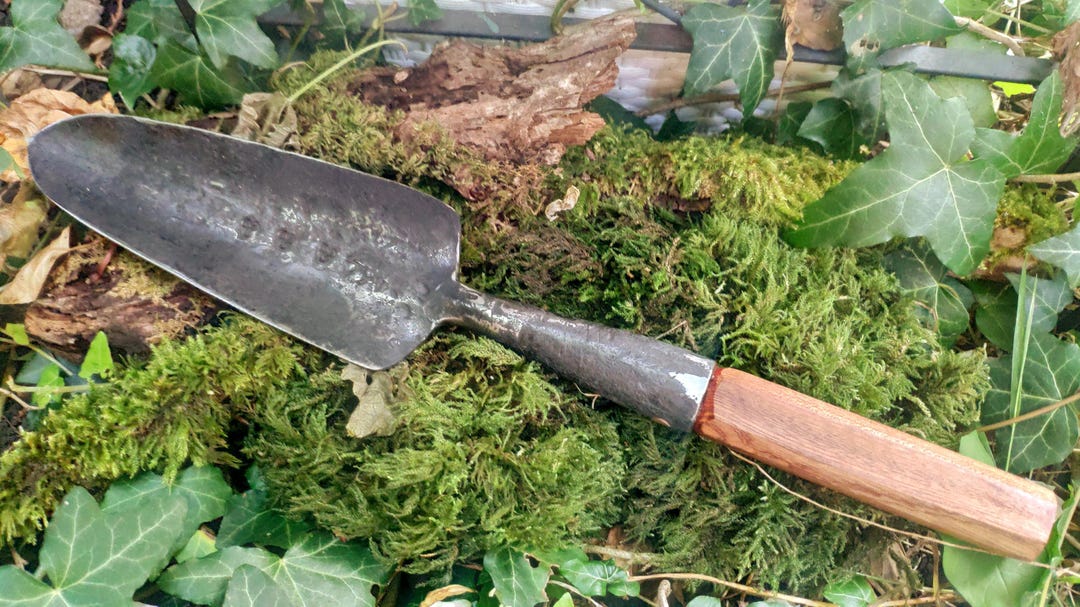 Hand Forged Garden Trowel, Heavy Duty Bulb Planter - Etsy