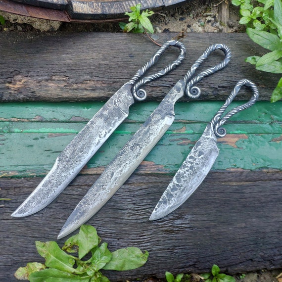 Hand Forged Knife With Twisted Handle Made to Order Rustic | Etsy