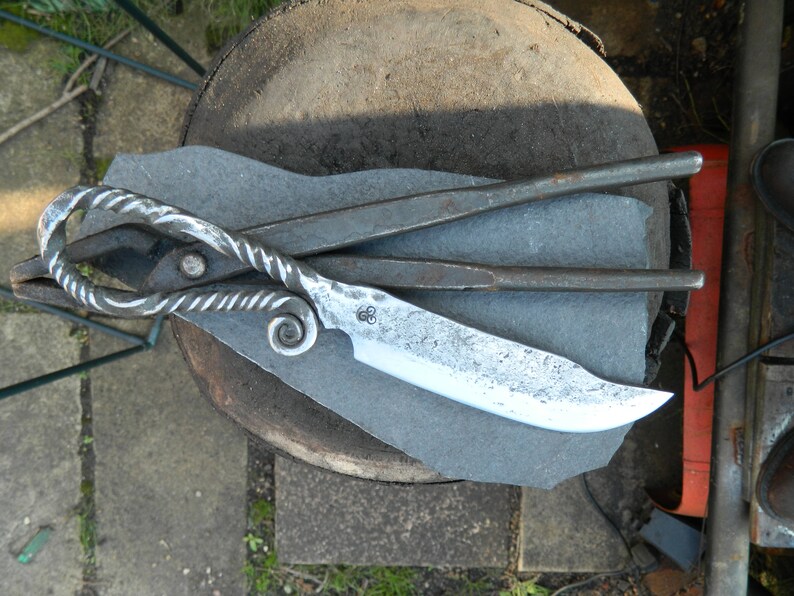 Hand Forged Knife With Twisted Handle Made to Order Rustic - Etsy