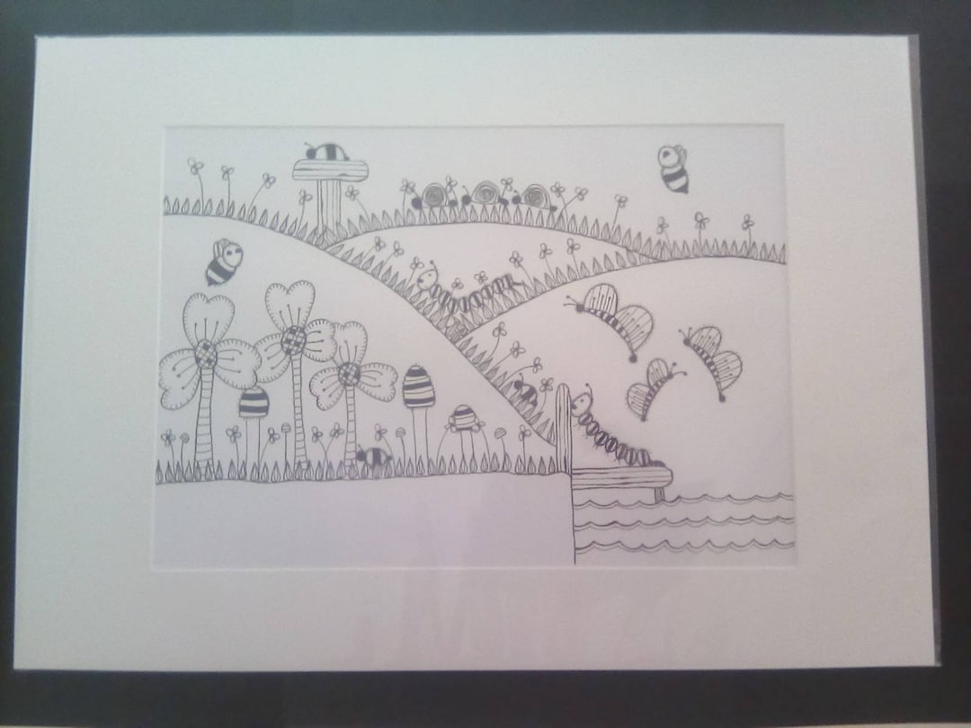 Squiggly Wiggly Art : the River Bank - Etsy