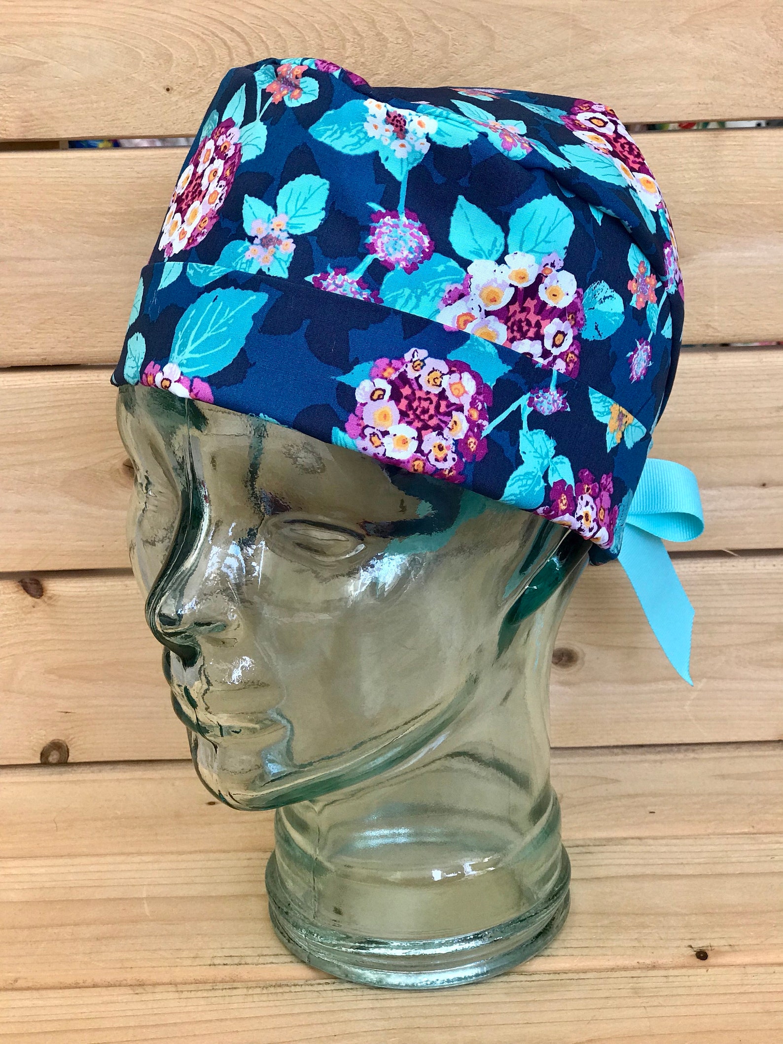 Pinkberry Lantana Scrub Cap ~ Ponytail Surgical Scrub Hats ~ Women's ...