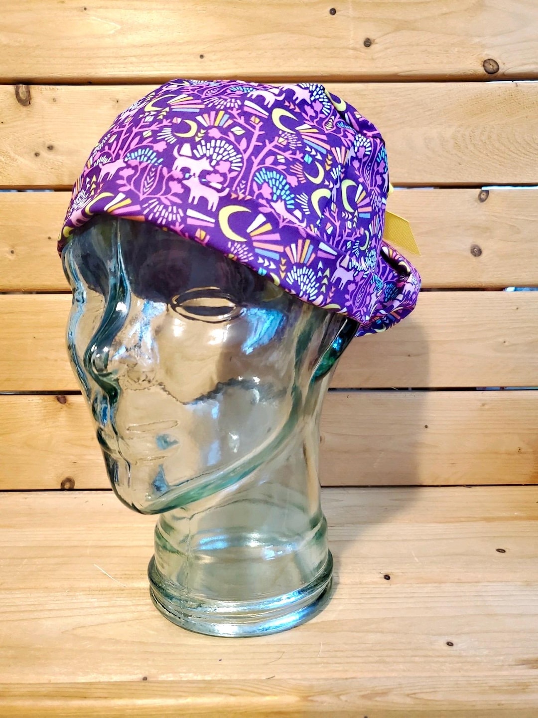 Crescent Moon Howl Surgical Hats / Scrub Caps / Scrub Caps for Women ...