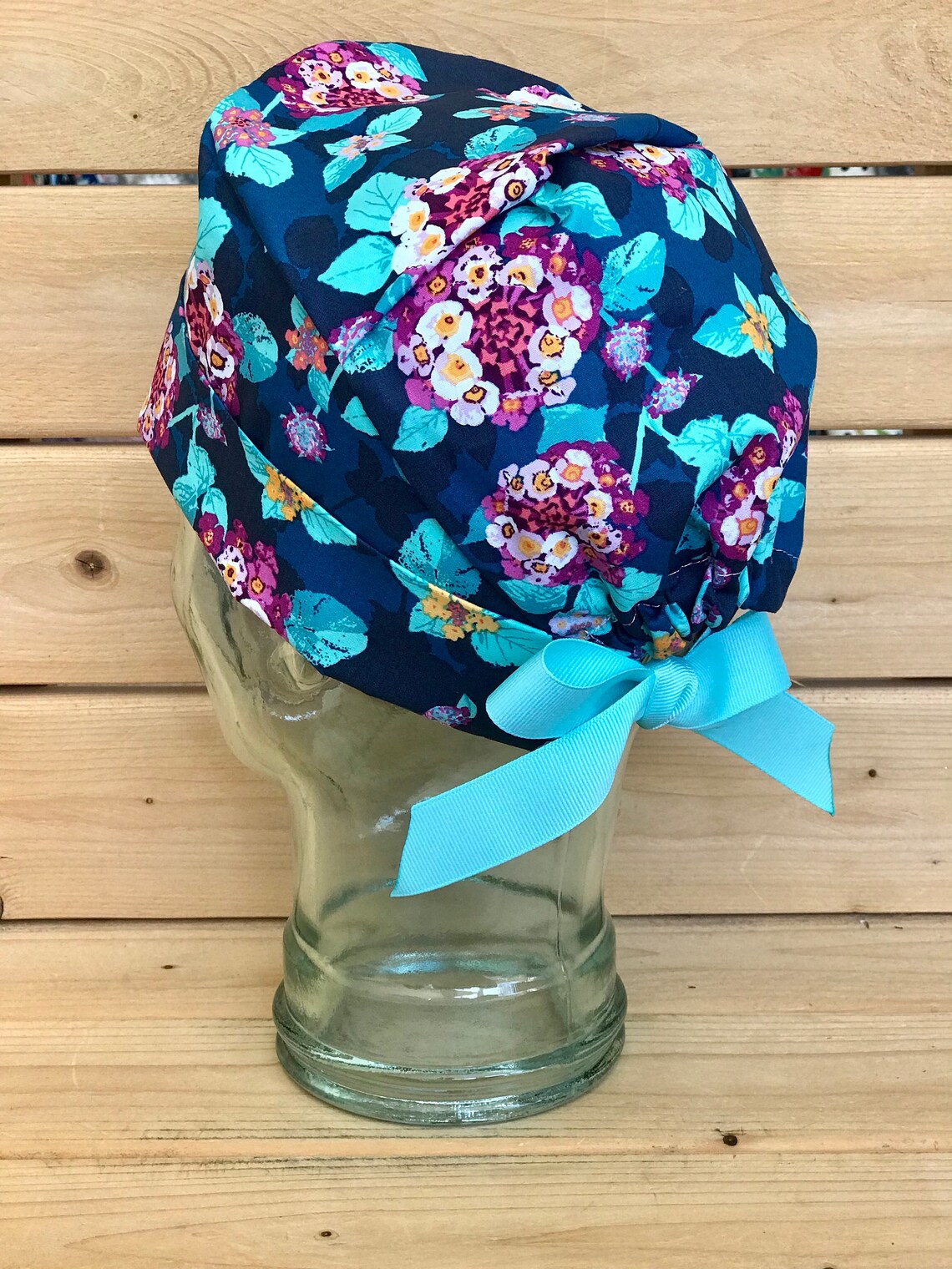 Pinkberry Lantana Scrub Cap ~ Ponytail Surgical Scrub Hats ~ Women's ...