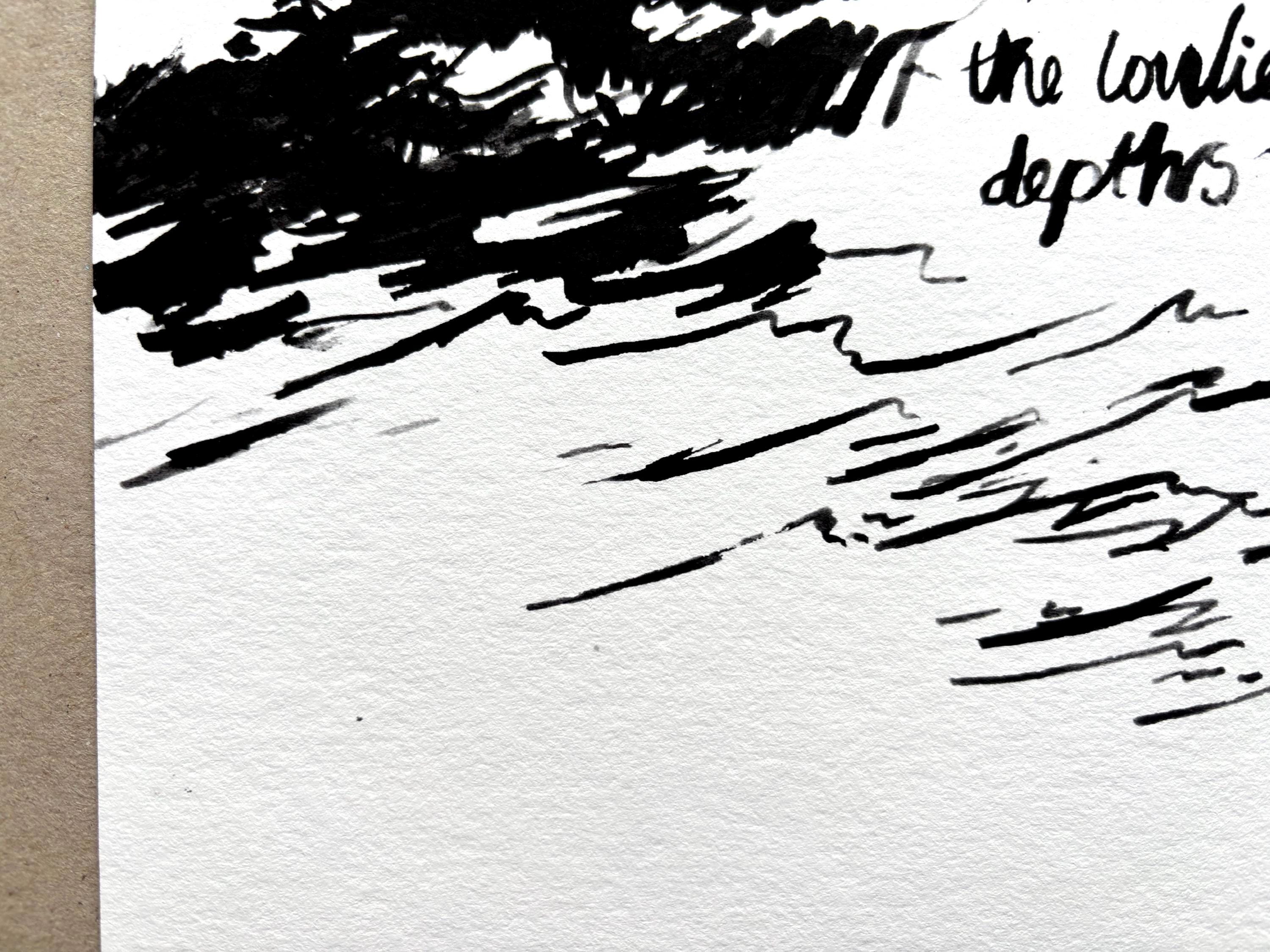 The Roughest Seas - A4 - Glicee Print of Original Abstract Ink Drawing ...