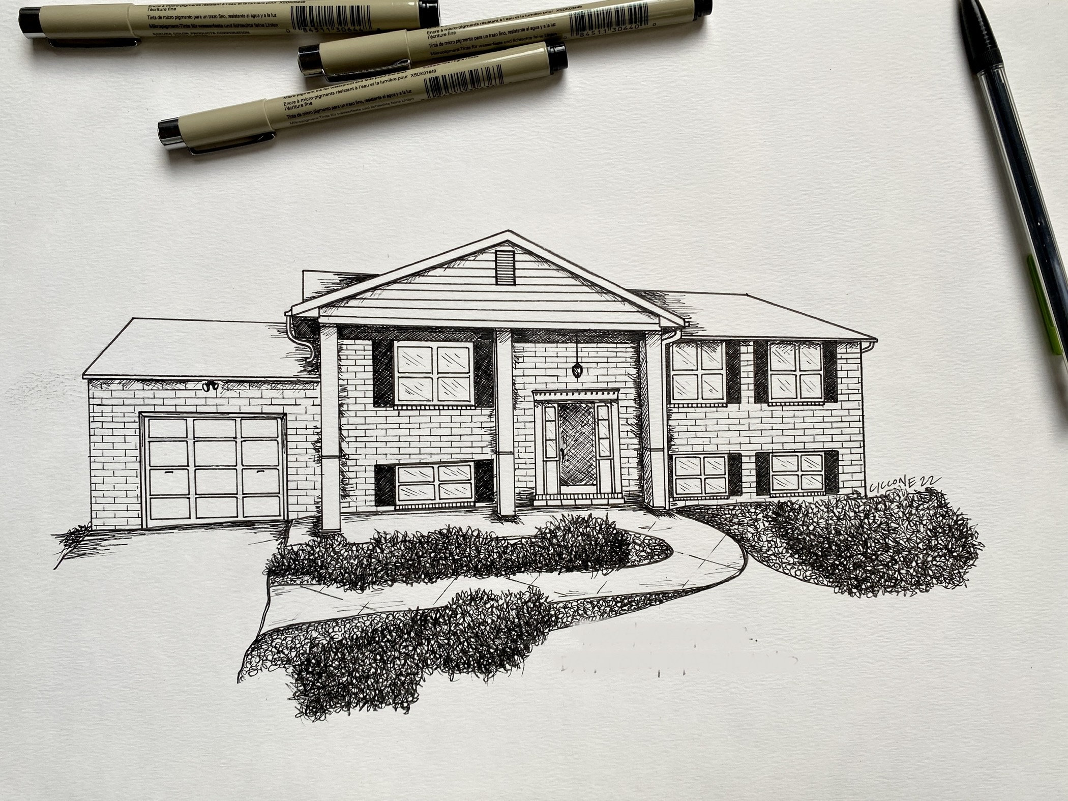 Custom Architecture Pen and Ink Drawing - Etsy