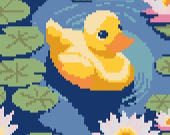 Duckling Easy Beginner Cute Baby Crochet C2c Knit Cross Stitch Tunisian ...
