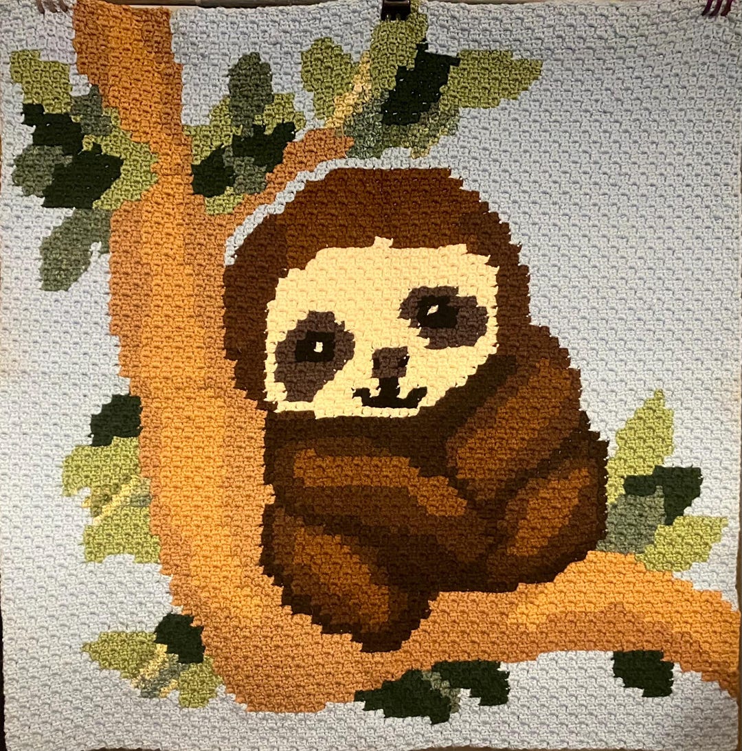 Baby Sloth Graphgan Pattern - Etsy