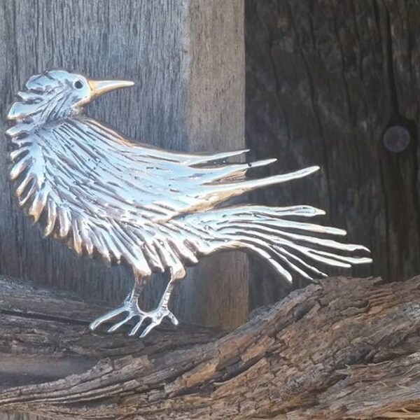 Raven Brooch - Etsy