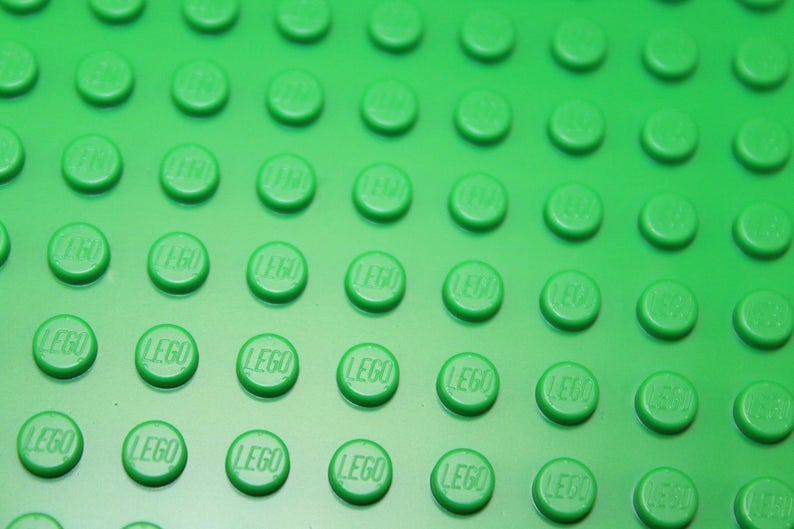 Genuine LEGO Base Plates - LOT of 50 - Small 8x16 Peg - 5" X 2.5 ...