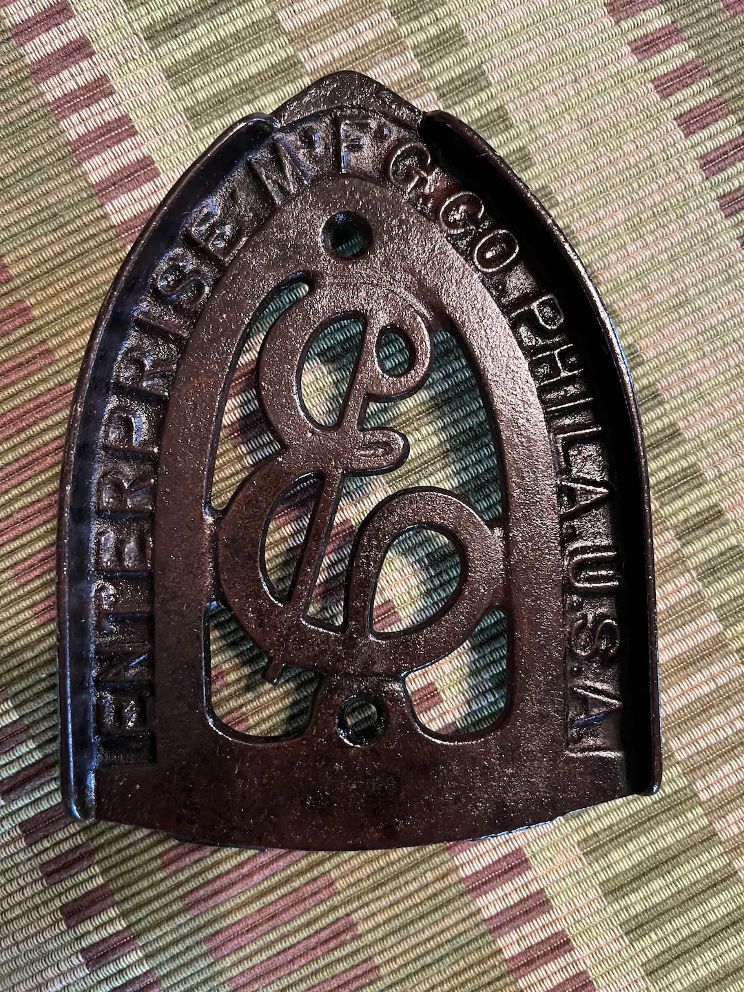 Cast Sad Iron Trivet by Enterprise M’F’G. Co. Phila. U.s.a. - Etsy
