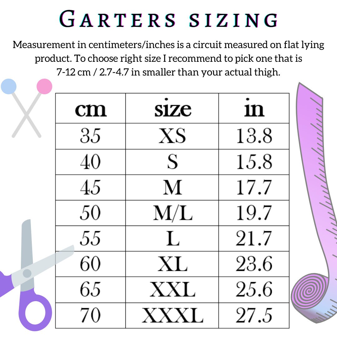 Black Goth Garter With Rings and Studs | Etsy