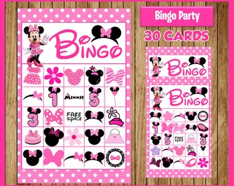Mickey Mouse Bingo Game Printable 20 different Cards | Etsy
