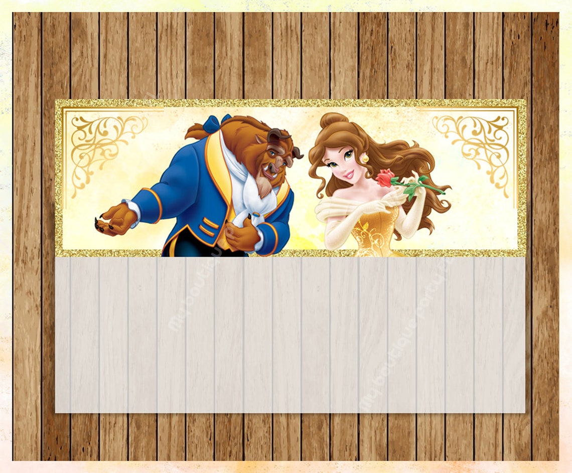 Princess Belle Bags Toppers, Printable Princess Treat Bags Toppers ...