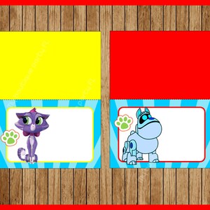 Puppy Dog Pals Food Tent Cards Instant Download, Printable Puppy Dog ...