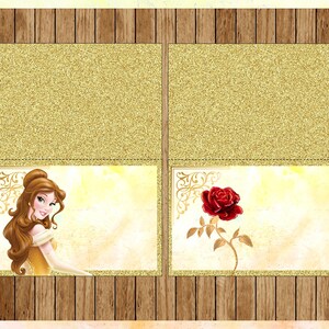 Princess Belle Food Labels, Printable Princess Food Tent Cards, Beauty ...