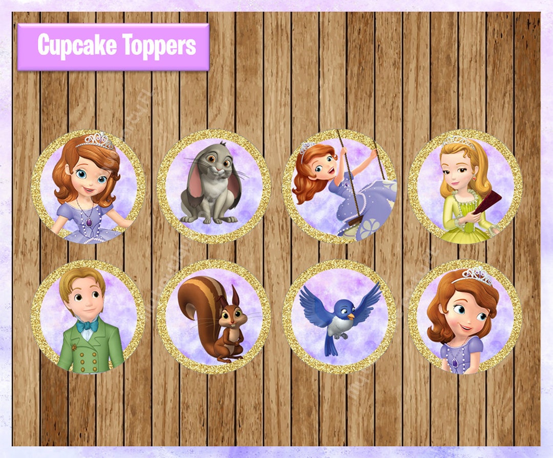 Sofia the First Toppers Instant Download, Printable Princess Sophia Party Cupcakes Topper, Sofia ...