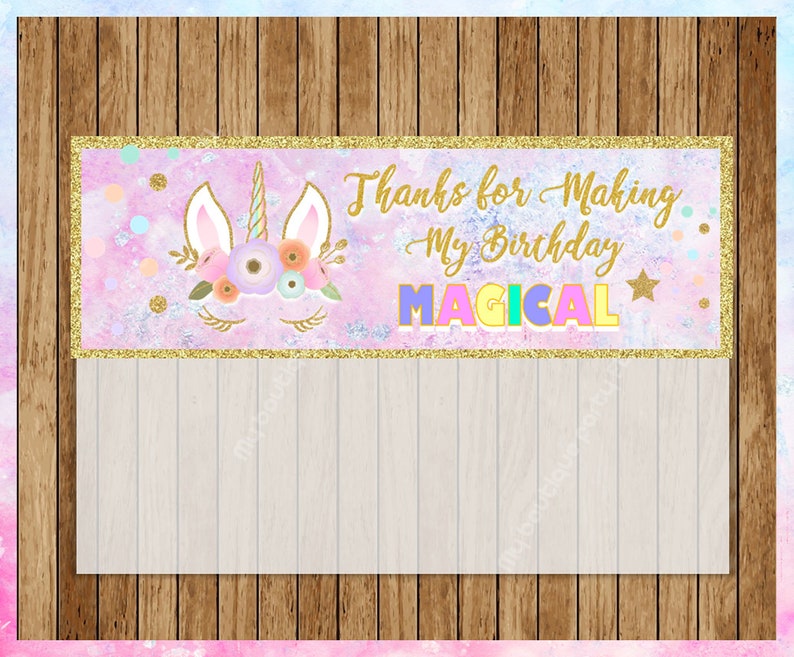 Unicorn Bags Toppers Printable Unicorn Treat Bags Toppers | Etsy