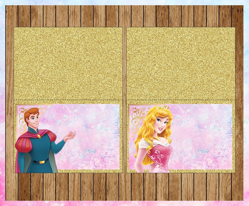 Princess Aurora Food Labels Printable Disney Princess Food | Etsy