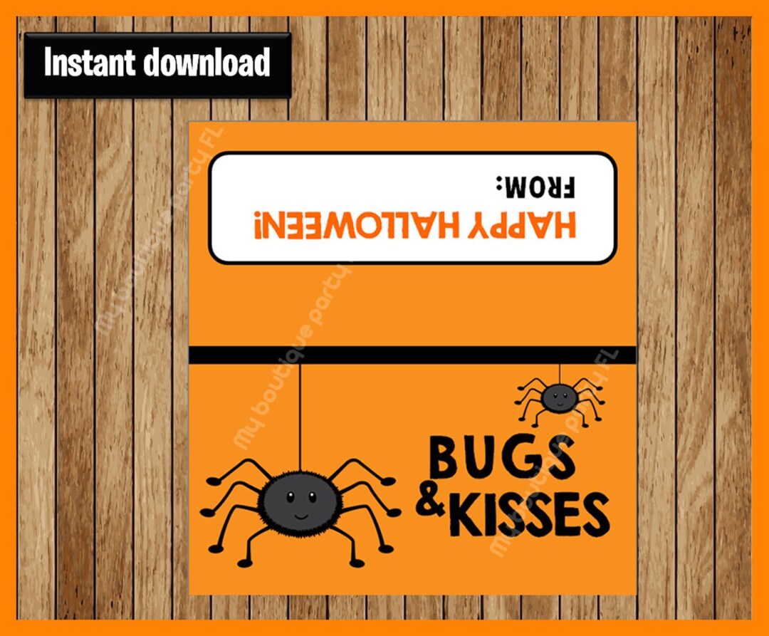 Bugs & Kisses Halloween Bag Toppers - Halloween Birthday Bag Toppers ...