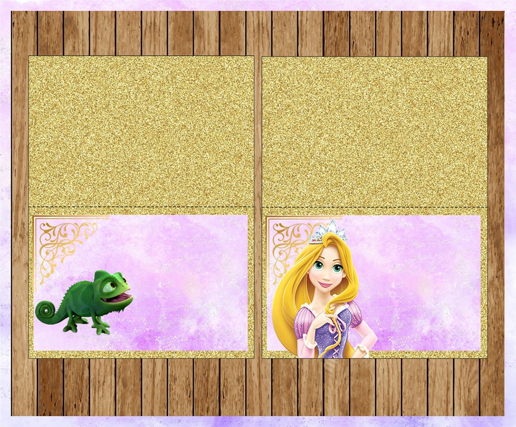 Princess Rapunzel Food Labels Printable Princess Food Tent - Etsy UK