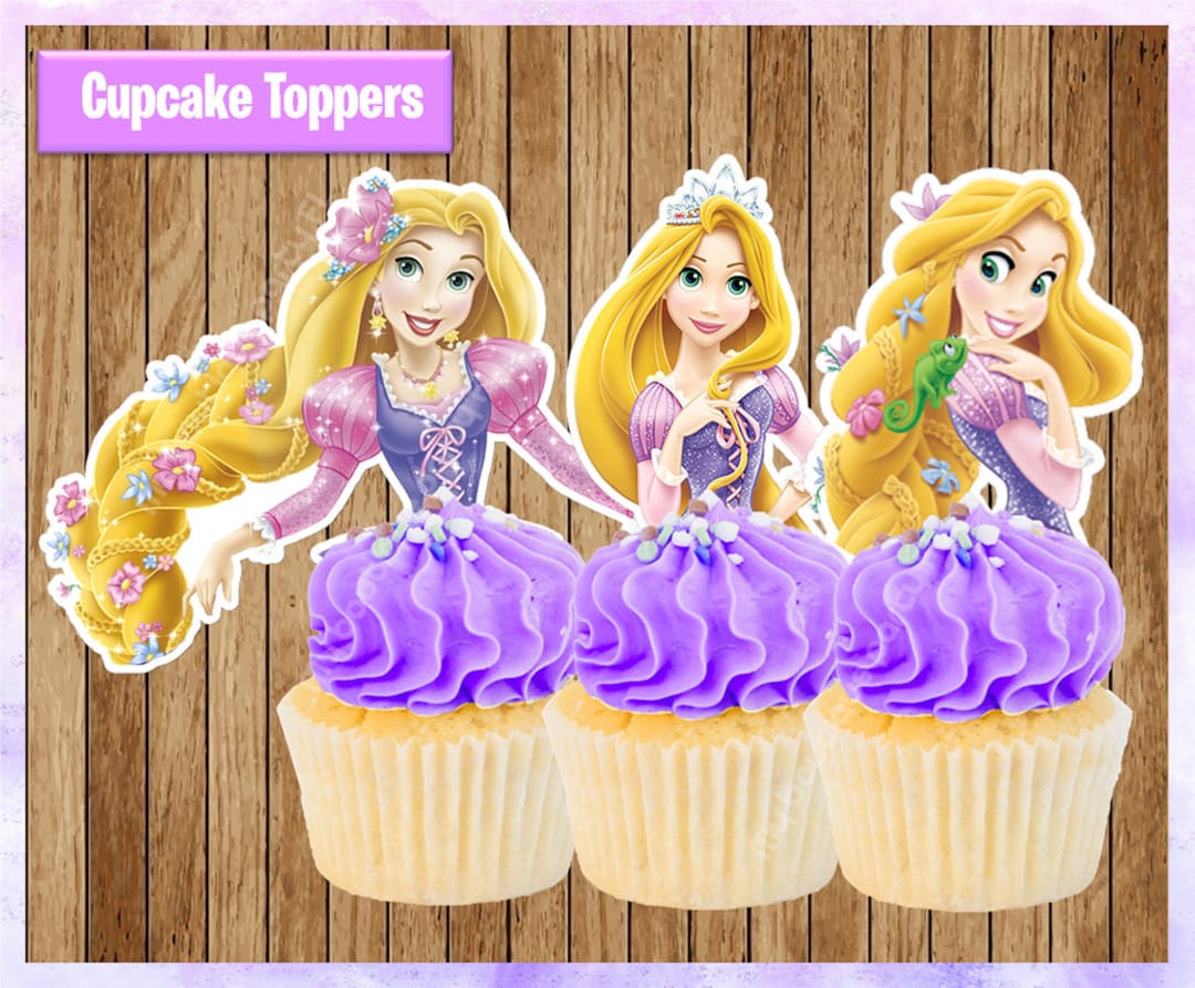 Rapunzel Cupcake Toppers, Tangled Cupcake Toppers, Printable Party ...