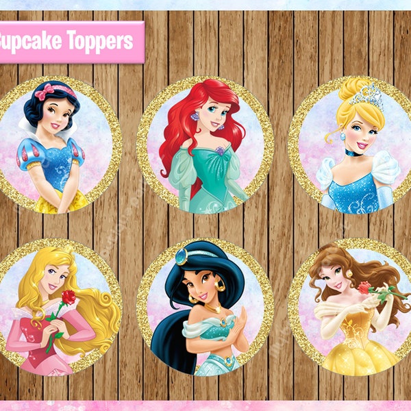 Princess Cupcake Toppers - Etsy